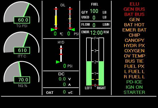 PC-9M EICAS - Mycockpit Members Gallery